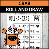 Roll-a-Crab Roll And Draw A Crab Game Summer Dice Drawing Activity - TPT