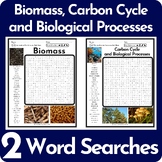 Biomass, Carbon Cycle And Biological Processes Word Search BUNDLE - TPT