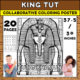 Tutankhamun Collaborative Coloring Poster | King Tut Day & Ancient ...