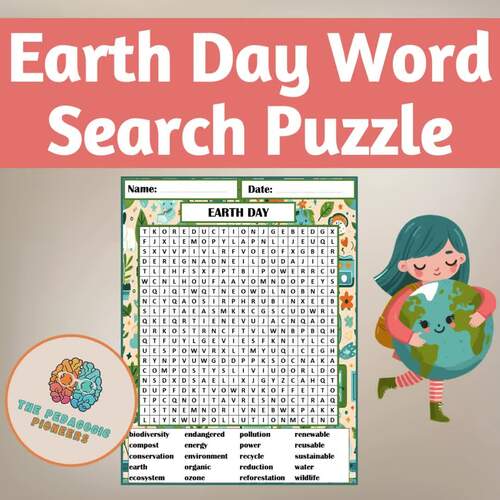Spring Earth Day Word Search Puzzle | April Vocabulary Activities - TPT
