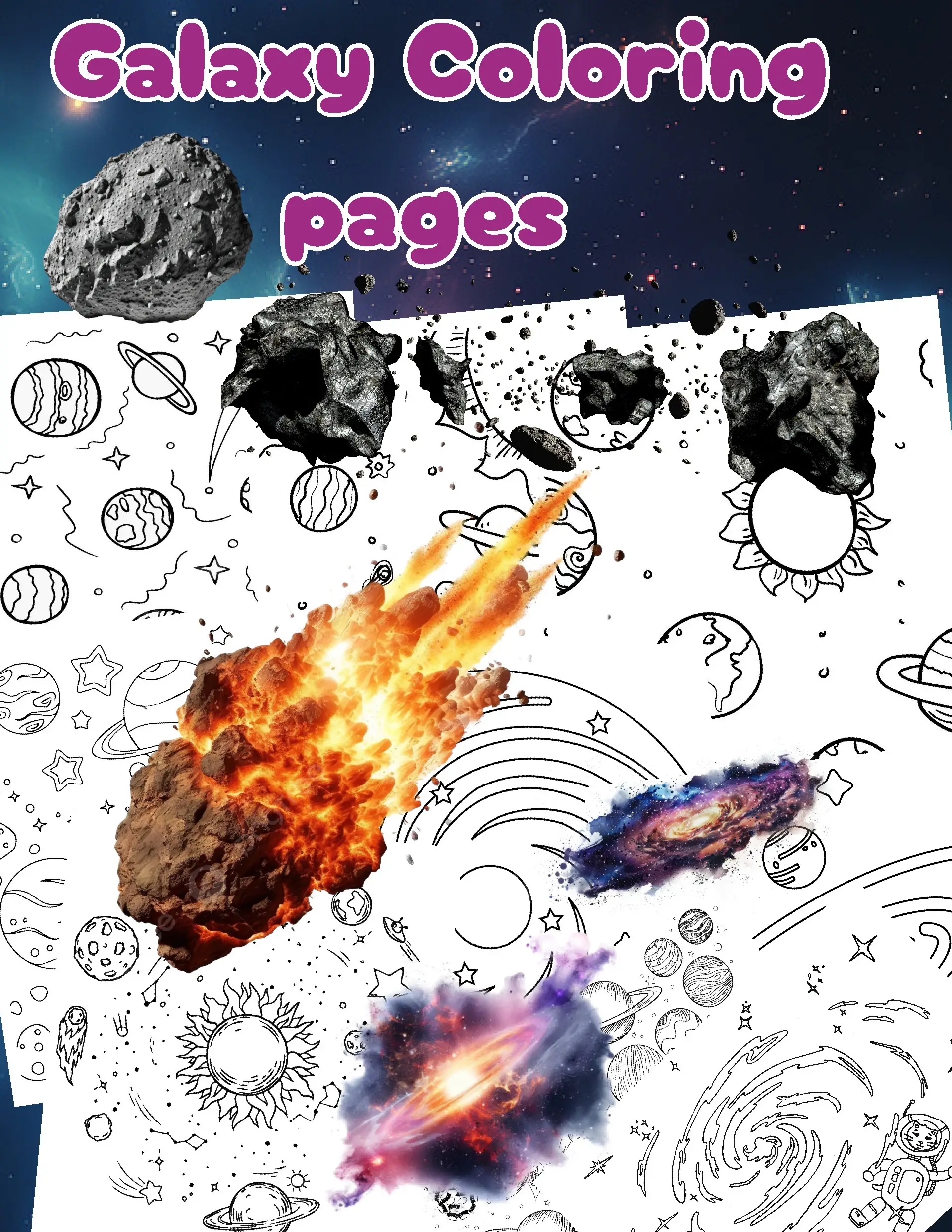 Printable Galaxy Coloring Pages Â¨C Stunning Space And Cosmic Art For ...