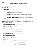Individual Grammar Concept Worksheet: Pronouns (Personal & Possessive ...