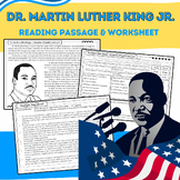 Dr Martin Luther King Jr. Reading Passage, Worksheet, And Activities - TPT