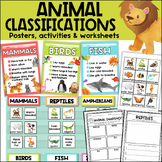 Animal Classifications: Posters, Sorting Activities & Worksheets - TPT