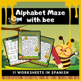 Alphabet Mazes Letter With Bee - Worksheets /Alphabet Recognition ...