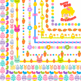 Easter Clipart Borders, Spring Clipart Borders, Carrot, Chick - TPT