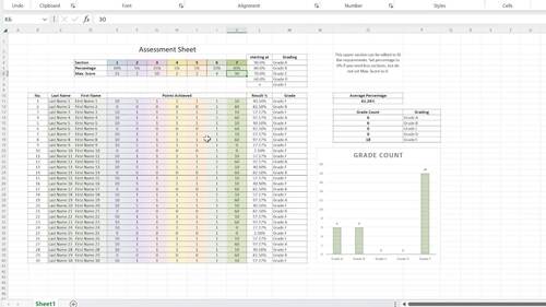 Digital Assessment Sheet For Convenient Grading (fully Customizable) - TPT