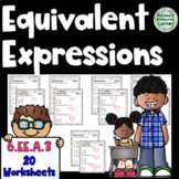 6.EE.A.3 Equivalent Expressions Worksheets - TPT