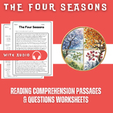 The Four Seasons Reading Comprehension Passages & Questions Worksheet - TPT