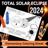 Post - 2024 Total Solar Eclipse Coloring Page (Coloring Activity Sheet ...