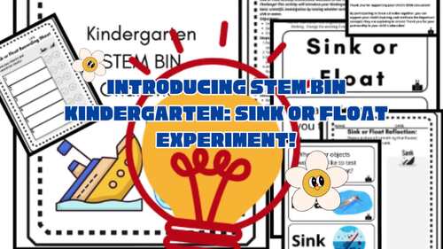 STEM BIN Kindergarten: SINK Or FLOAT Experiment, Printable & EDITABLE ...