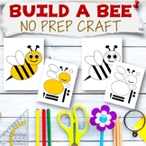 Build A Bee Craft Activity Spring Craft Coloring Page NO PREP Printable ...