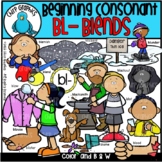 Beginning Consonant Bl- Blends Clip Art Set - TPT