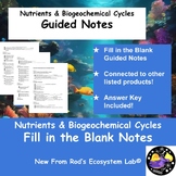 Marine Nutrients & Biogeochemical Cycles Fill In The Blank Guided Notes ...
