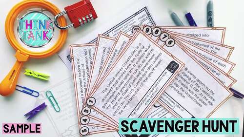 White House Scavenger Hunt Reading Comprehension Activity - TPT