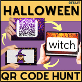 Halloween Vocabulary QR Code Flashcards Scavenger Hunt With Worksheet - TPT