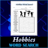 Hobbies Word Search Puzzle - TPT