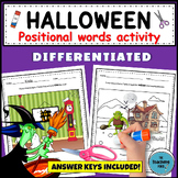 Halloween Positional Word Activities Preposition Worksheets ...