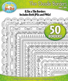 Thin Doodle Frame Borders Set 10 {Zip-A-Dee-Doo-Dah Designs} - TPT