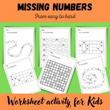 Missing Numbers Worksheets Printable, Kindergarten Math Toddlers ...