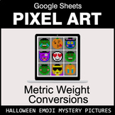 Halloween Emoji: Metric Weight Conversions - Google Sheets Pixel Art - TPT