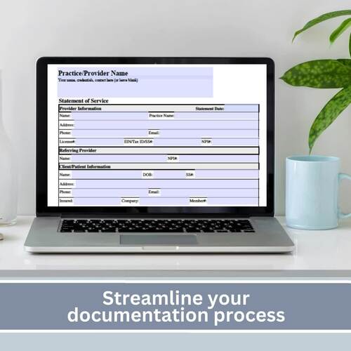 Invoice Template Superbill Mental Health, Superbill Template, Therapy ...