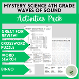 Mystery Science Grade 4 Waves Of Sound ACTIVITIES Crossword Puzzle Word ...