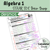 Algebra 1 EOC STAAR Reference Chart Brain Dump - TPT