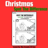 Christmas Spot The Difference Worksheet Activity | Preschool, K, 1st ...