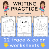 Writing Practice Worksheets | Preschool | Kindergarten | Trace And ...