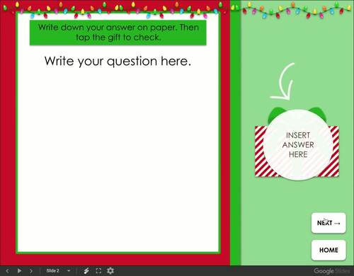 Google Slides PPT Game Template | Digital Editable Self-Checking ...
