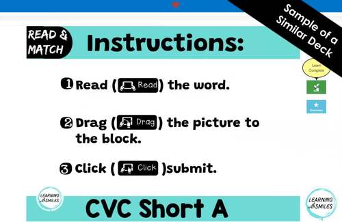 Read CVC Short Vowel A Sound Words BOOM CARDS - TPT