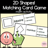 2D Shapes Matching Cards Math Game For Kindergarten - TPT