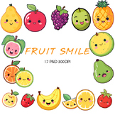 Cute Fruit Clipart - Clip Art Set Of Oranges, Apples, Bananas, Fruit ...