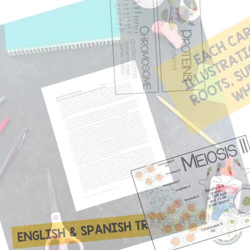 Genetics | Heredity Illustrated Word Wall PLUS Word Roots - ENGLISH ...