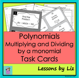 Polynomial Operations - Multiplying/Dividing Task Cards - TPT
