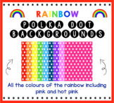 Rainbow Polka Dot Backgrounds - TPT
