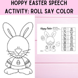 Easter Speech Articulation Activity | Roll, Say, Color - TPT