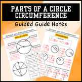Parts Of A Circle And Circumference Notes - TPT