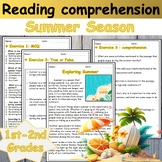 Summer Reading Comprehension Passage And Questions Activities 1st-2nd ...