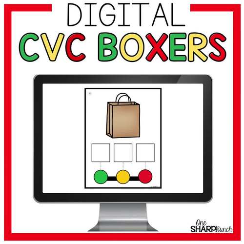 Decodable Digital CVC Word Sound Boxes Segmenting Blending Fluency ...