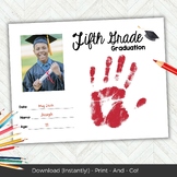 Fifth Grade Graduation Handprint Art - 5th Last Day Of School Handprint ...