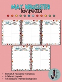 May Newsletter Templates. **EDITABLE** - TPT
